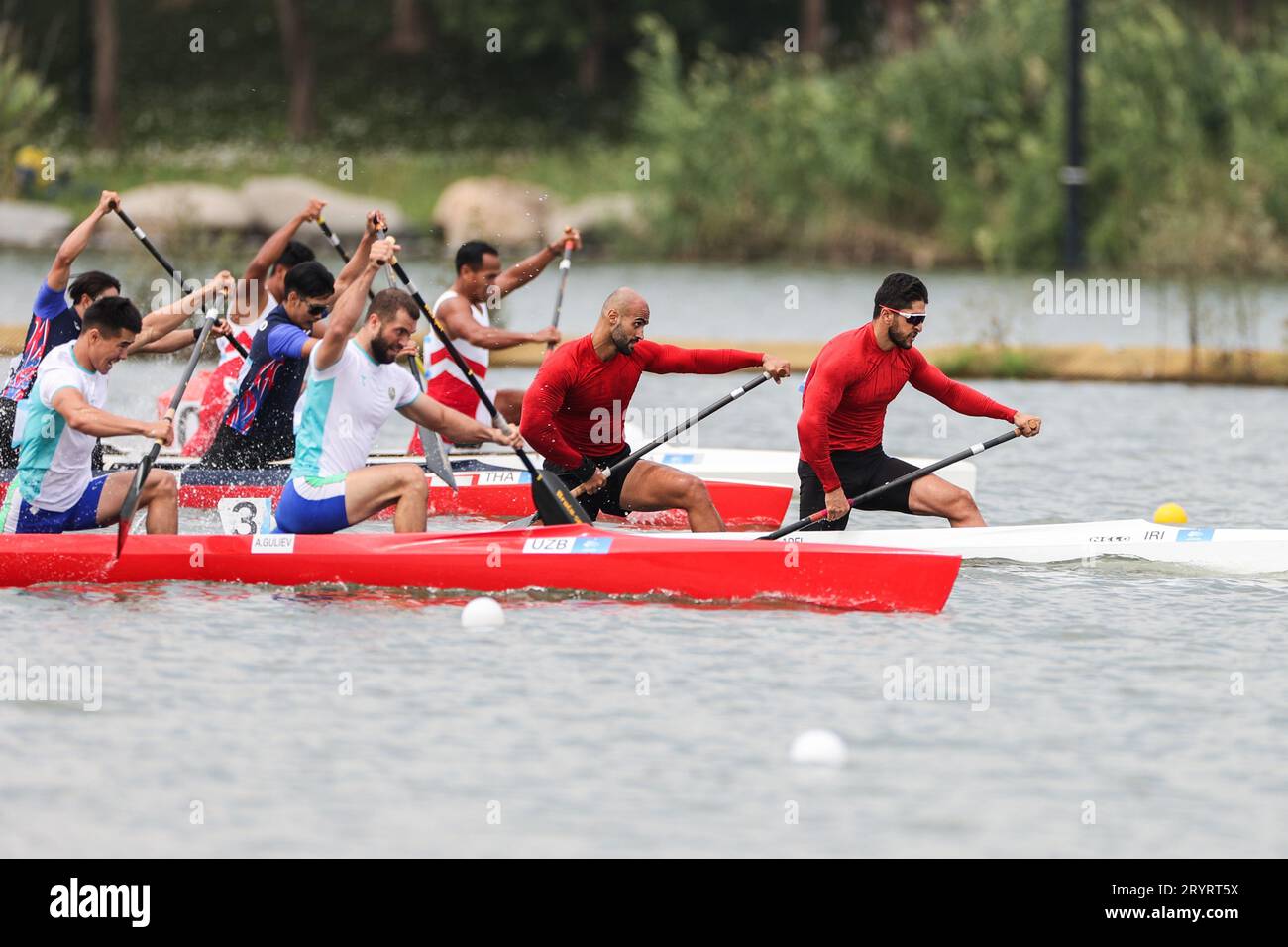 Hangzhou, China's Zhejiang Province. 2nd Oct, 2023. Athletes compete ...