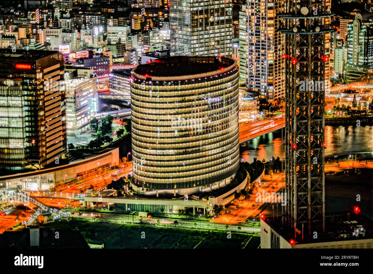 Night view from Yokohama Landmark Tower Stock Photo - Alamy