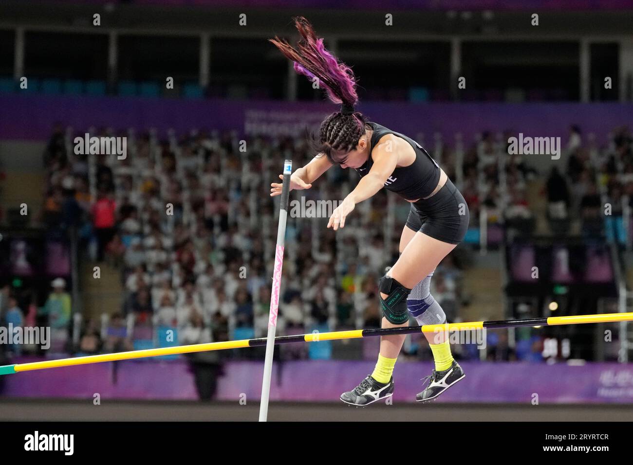 Singapore's Rachel Isabel Bingjie Yang competes during the women's pole ...