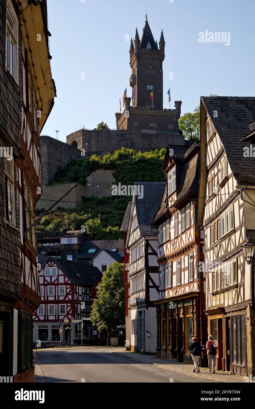 The Wilhelmsturm over the half -timbered handicraft of the old town ...