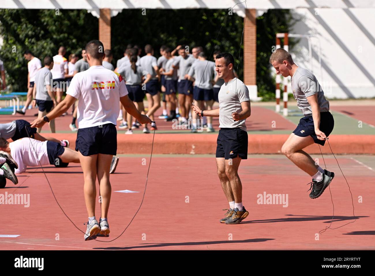 Members of the Military Emergency Unit (UME) (BIEM IV) and the General ...