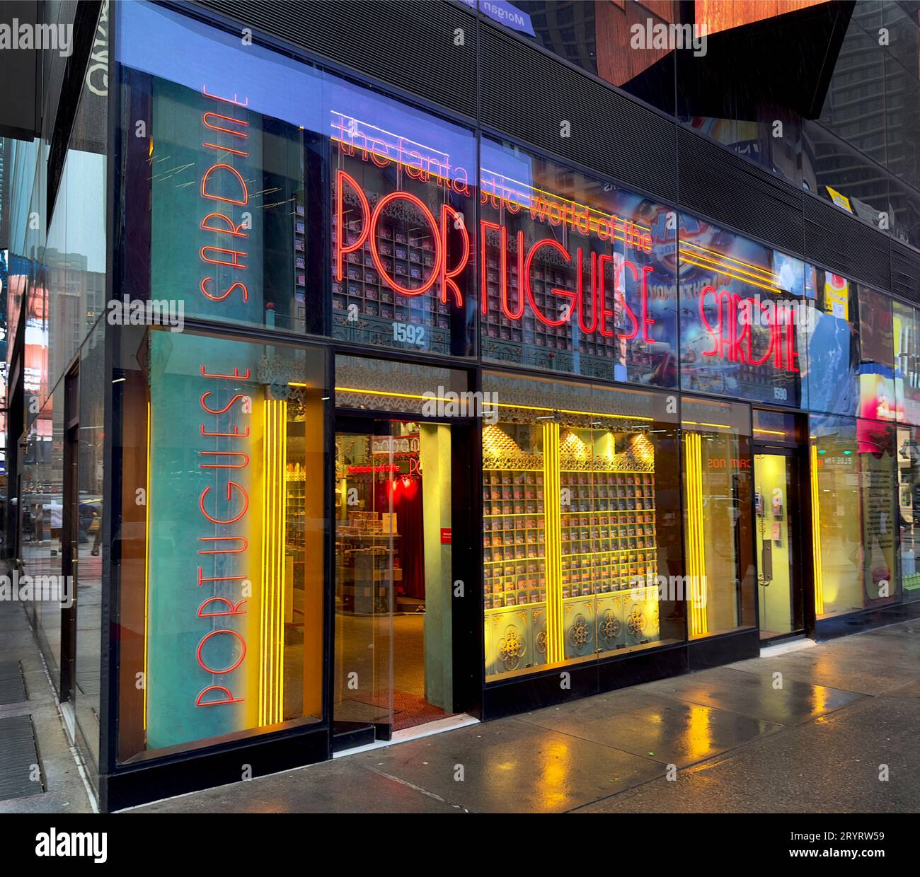 Times square location tins tin can cans fish canner hi-res stock ...