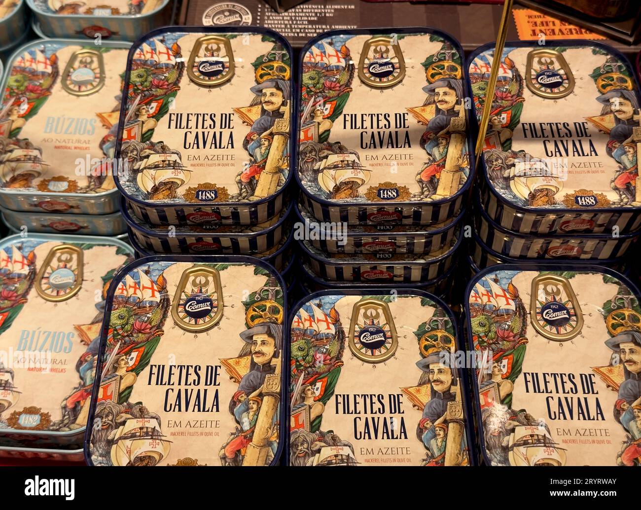 Times square location tins tin can cans fish canner hi-res stock ...