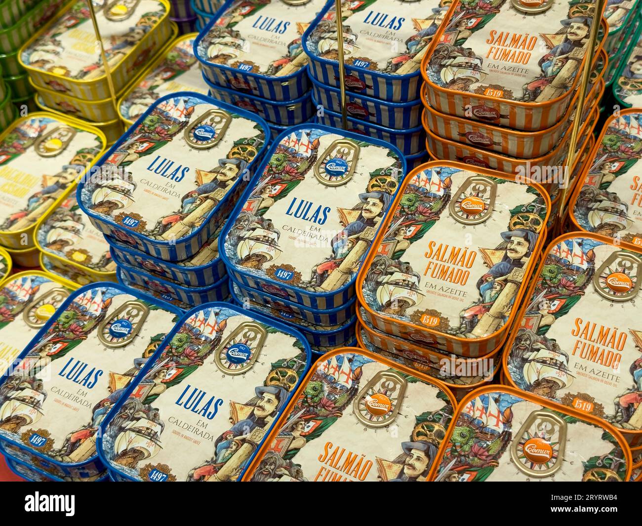 Times square location tins tin can cans fish canner hi-res stock ...