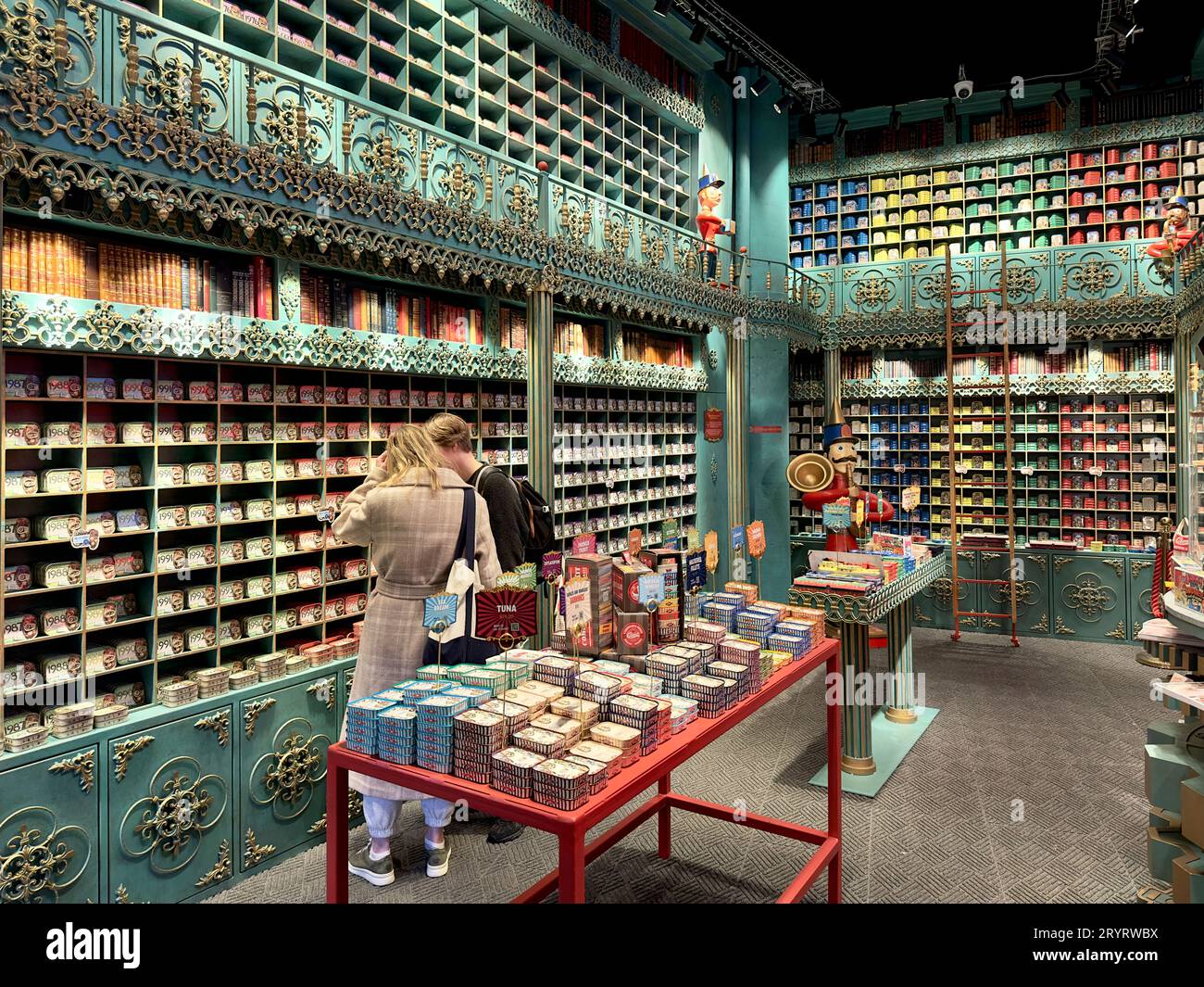 Times square location tins tin can cans fish canner hi-res stock ...