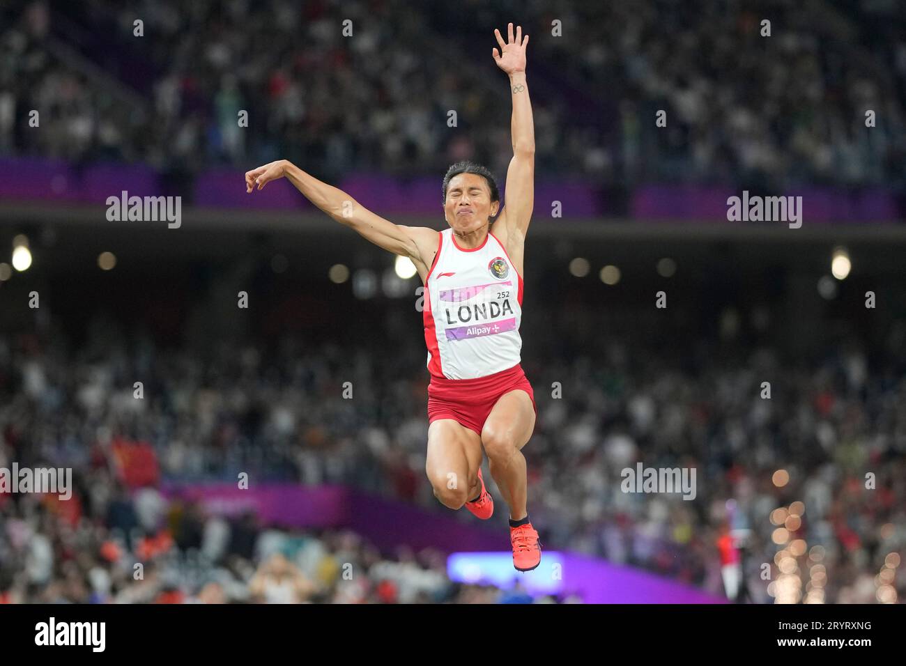 Indonesia's Maria Londa competes during the women's long jump final at ...