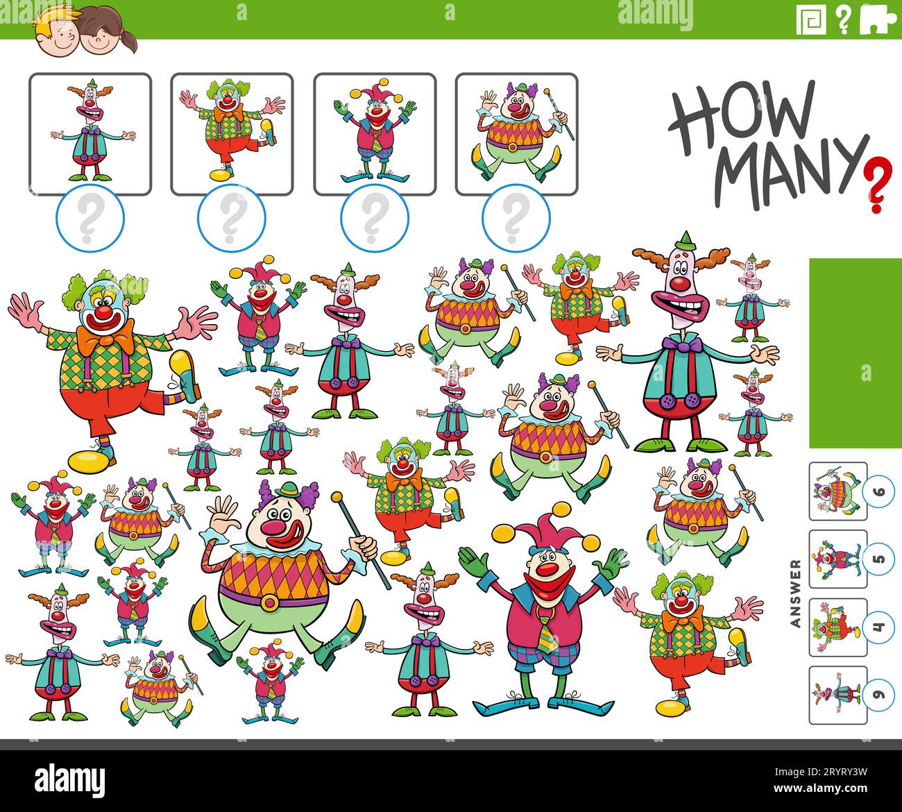 Clown illustration cartoon hi-res stock photography and images - Alamy