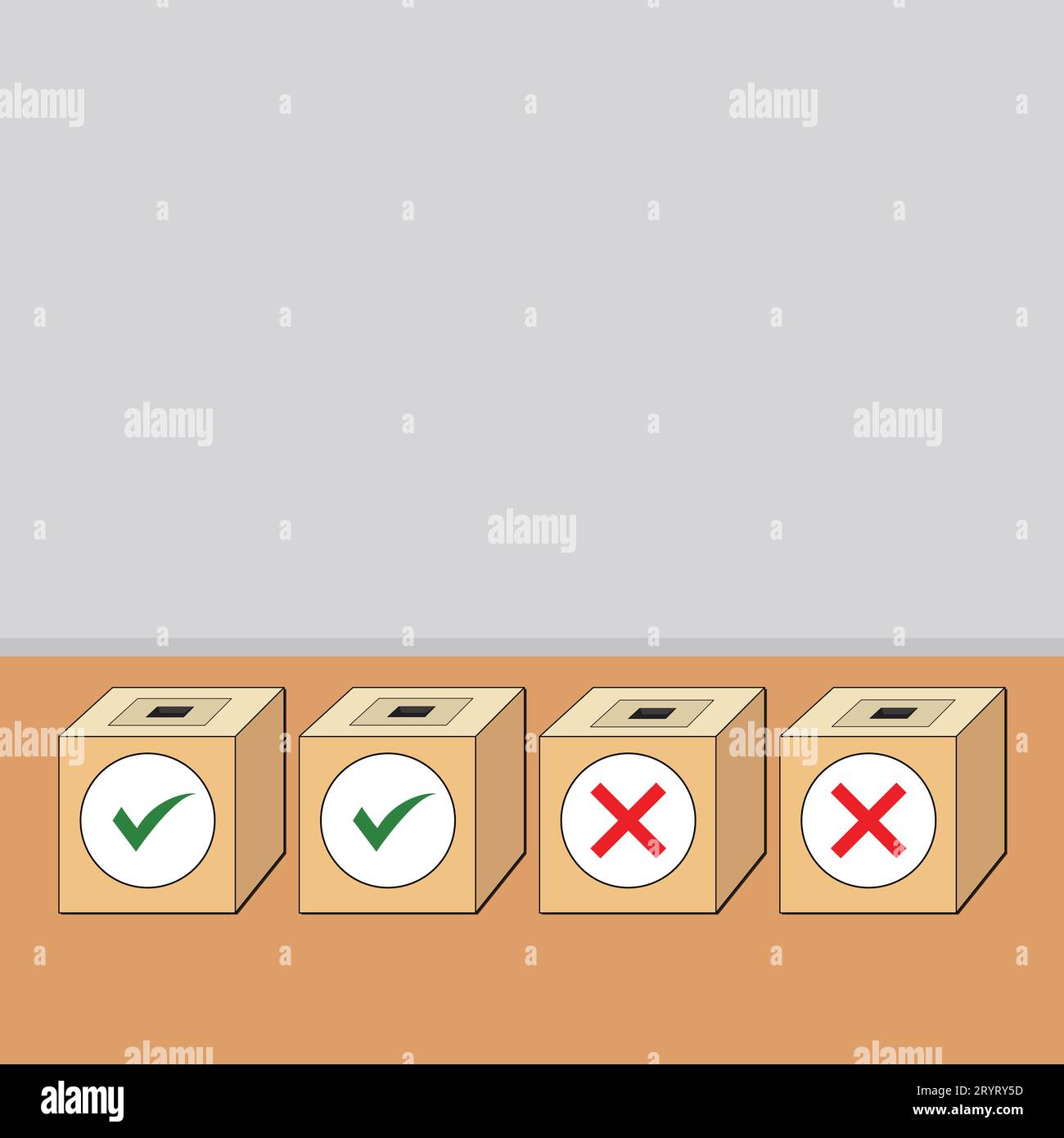 Cubes wright and wrong vector illustration Stock Vector Image & Art - Alamy