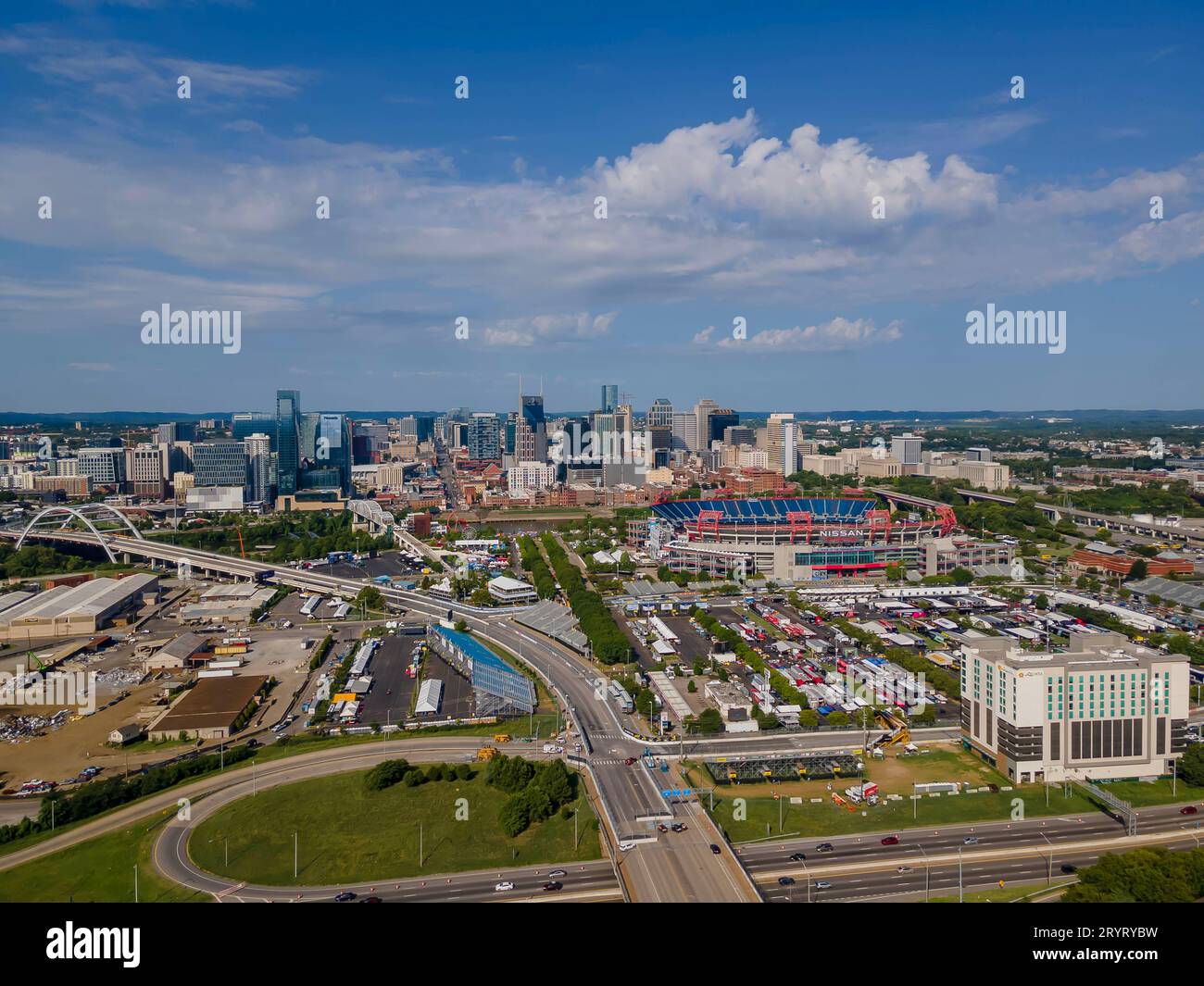 Aerial View Of Nashville, Tennessee Stock Photo - Alamy