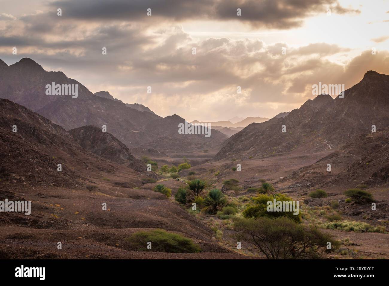 Scenic landscape of mountains and clouds view during sunrise from Ras ...