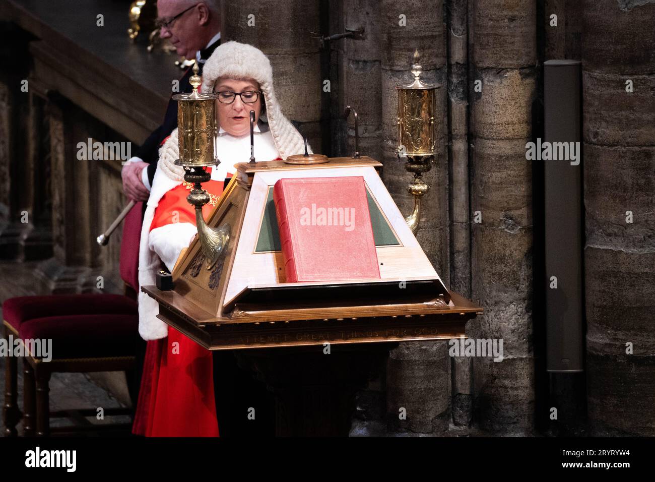 The new Lady Chief Justice, Dame Sue Carr at Westminster Abbey in ...