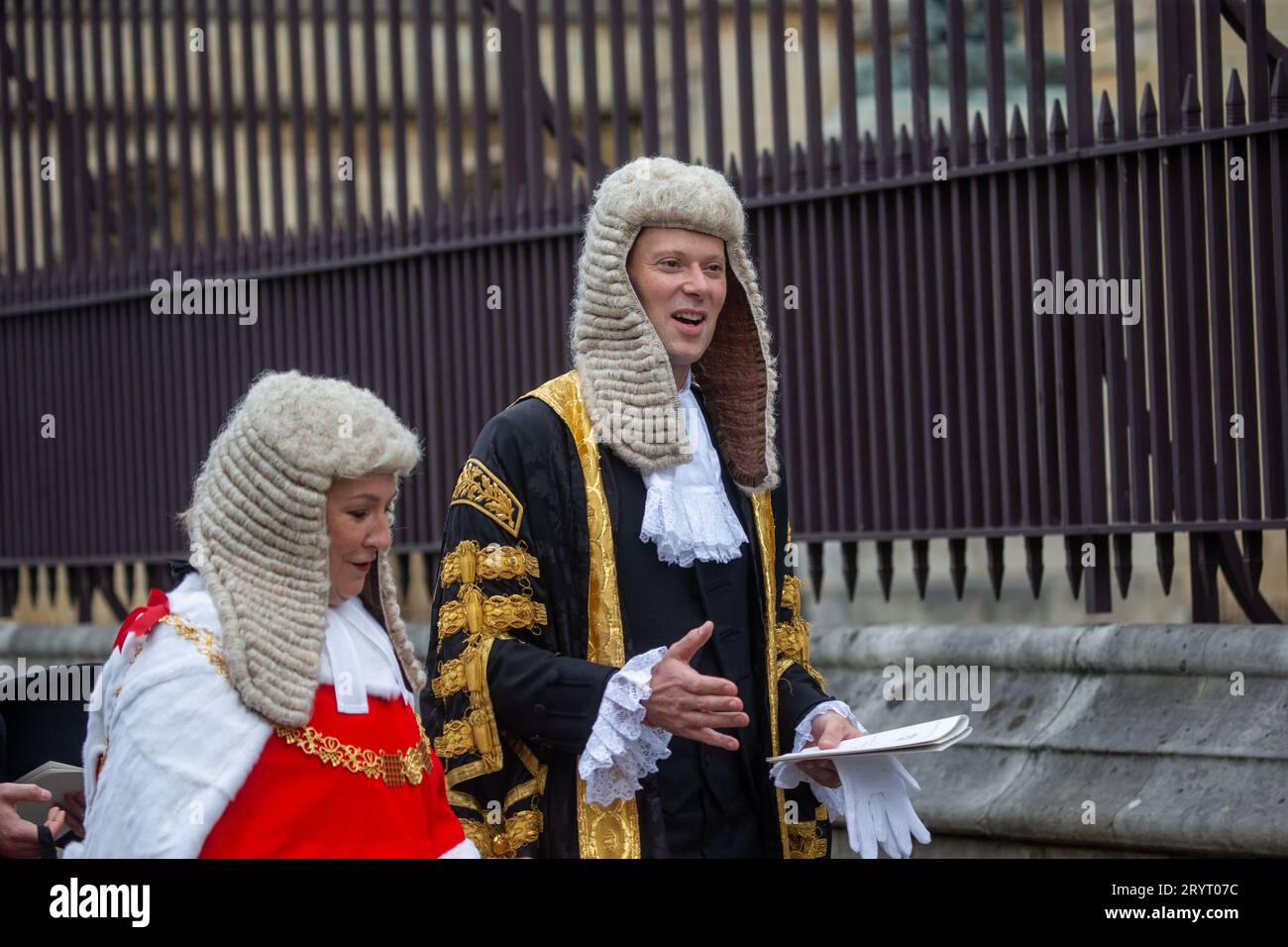 London, England, UK. 2nd Oct, 2023. Justice Secretary ALEX CHALK (R ...