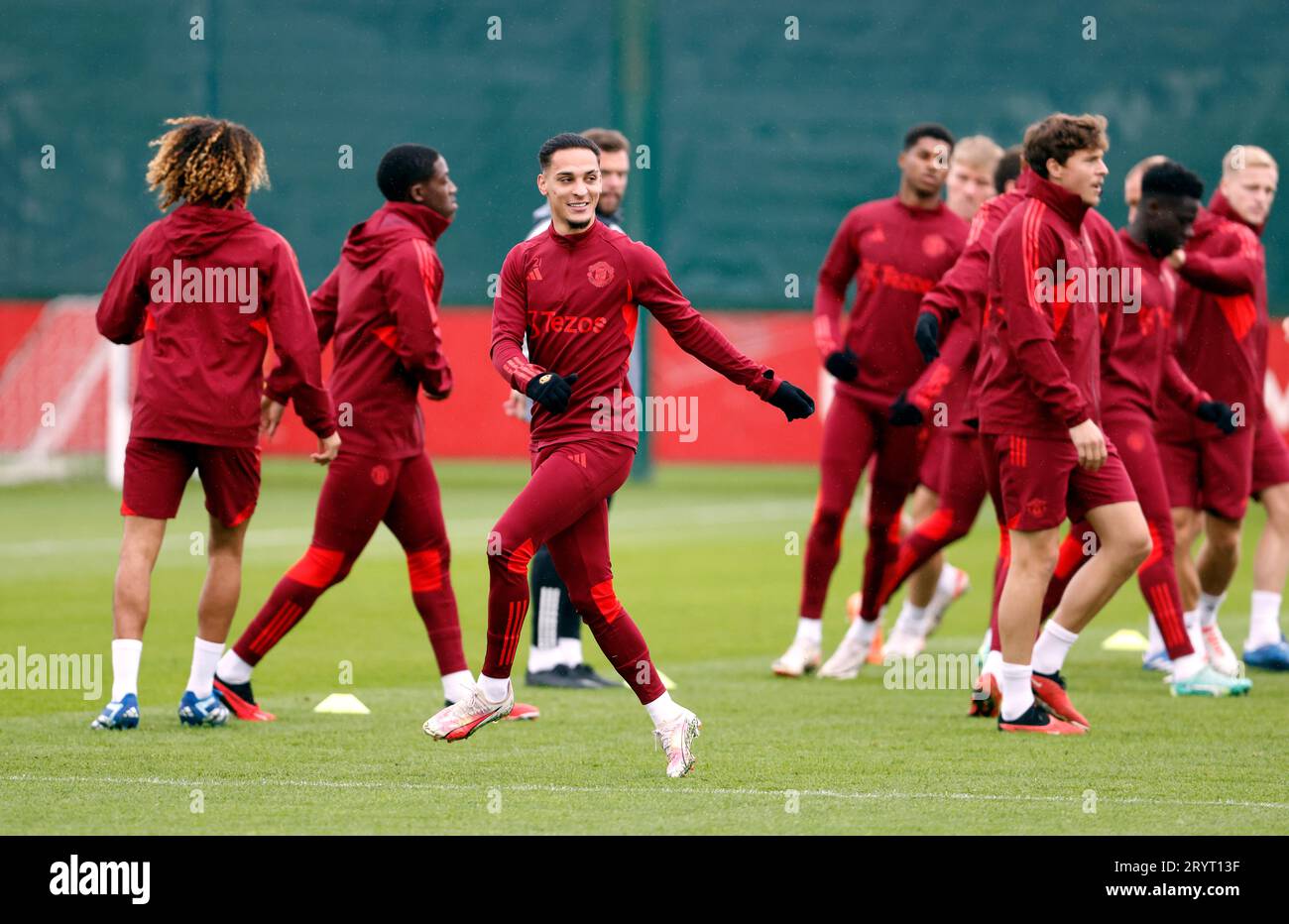 Manchester United's Antony during a training session at the Trafford ...