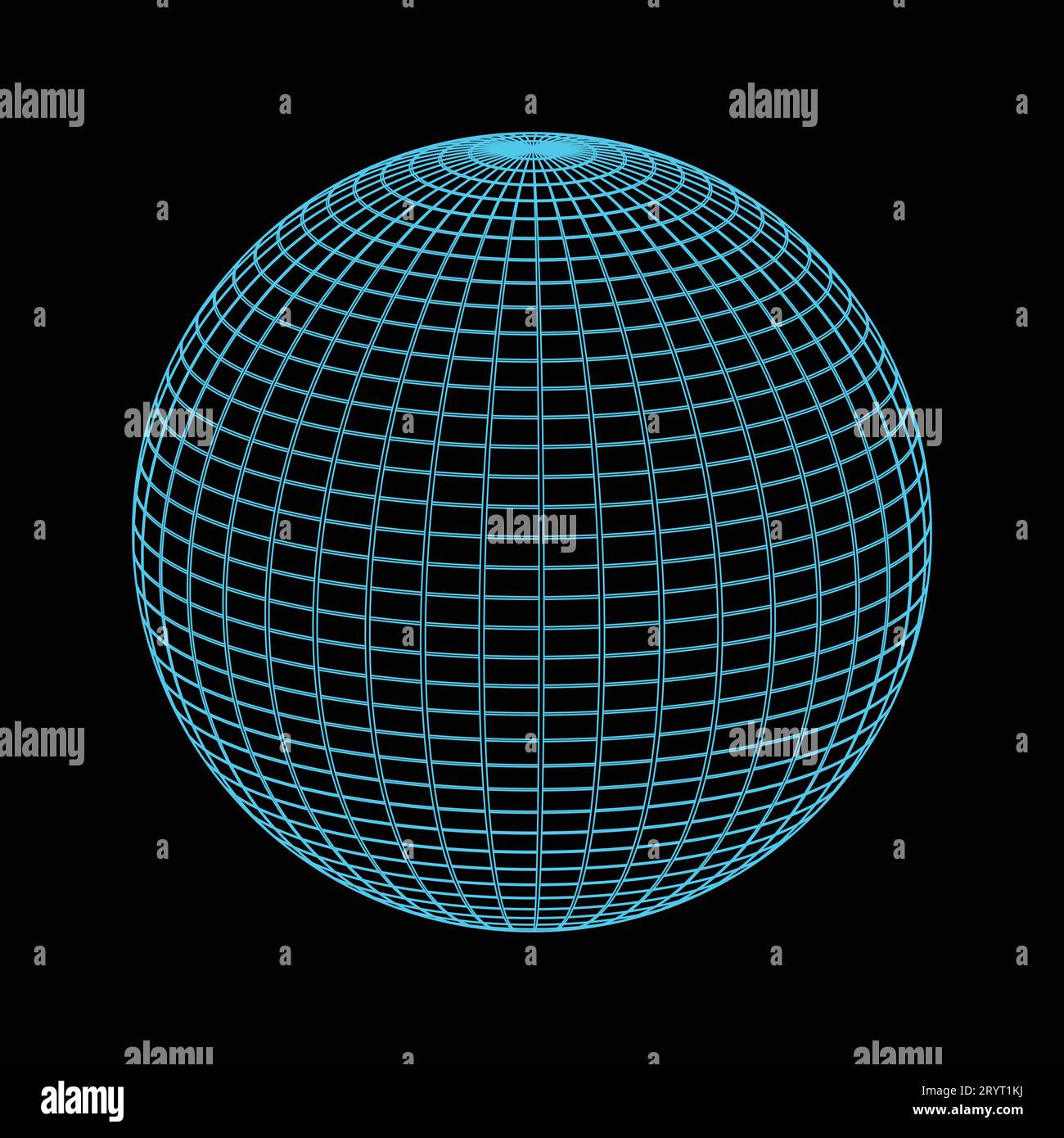 3d sphere outline. vector illustration. on white background Stock ...