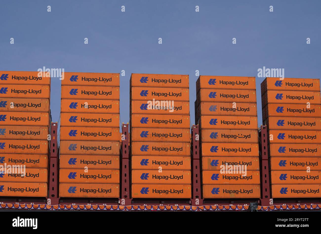 Hamburg, Germany. 02nd Oct, 2023. The Hapag-Lloyd containership "Berlin Express" is moored at ...