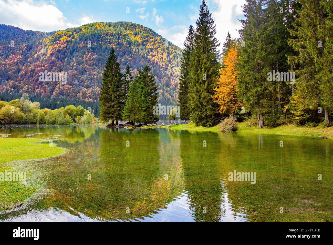 Picturesque lake Fusine Stock Photo - Alamy