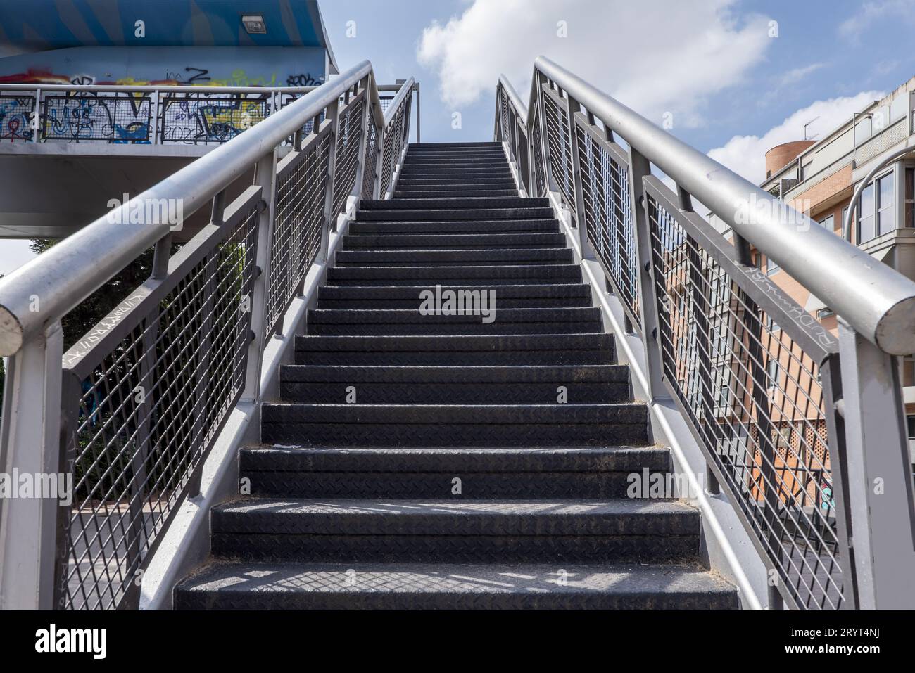 Stairs leading into a park hi-res stock photography and images - Alamy