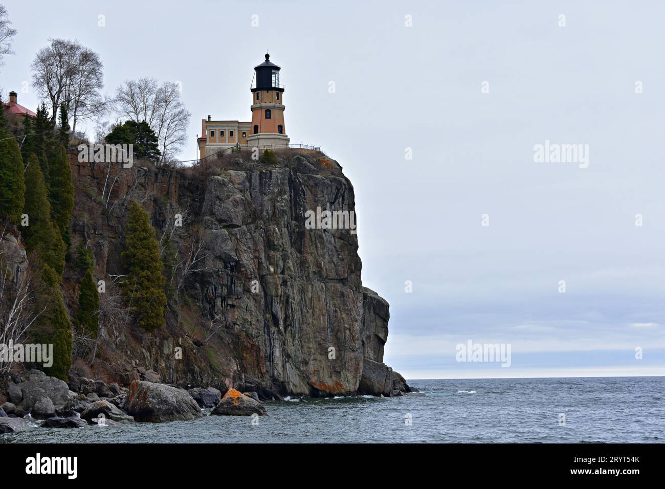 Split Rock Lighthouse on the shore of Lake Superior Stock Photo - Alamy