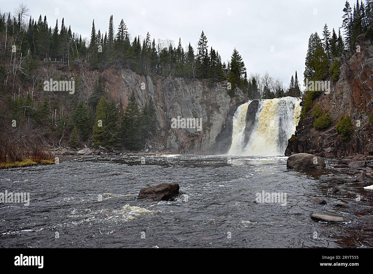 High Falls in Tettegouche State Park Stock Photo - Alamy