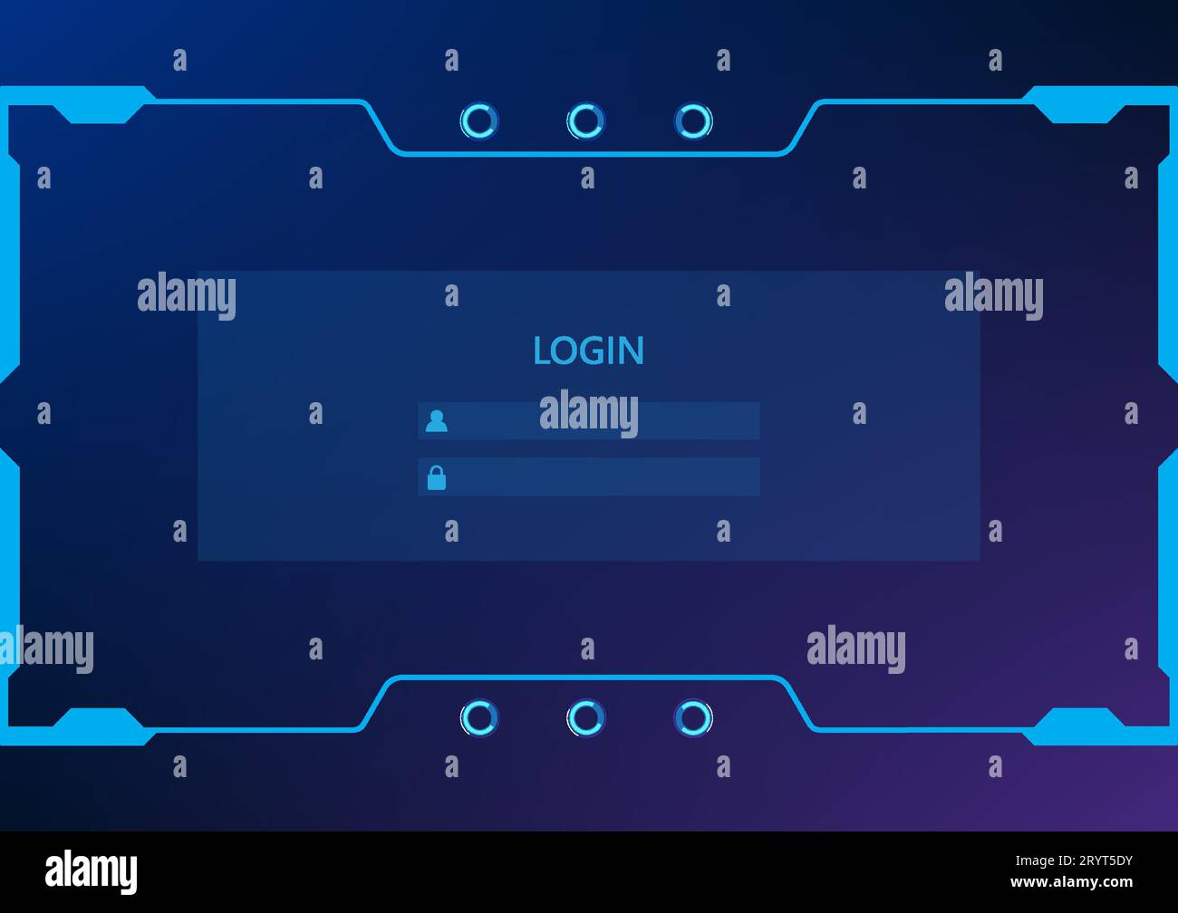 Technology screen used for login to access important information. It is ...