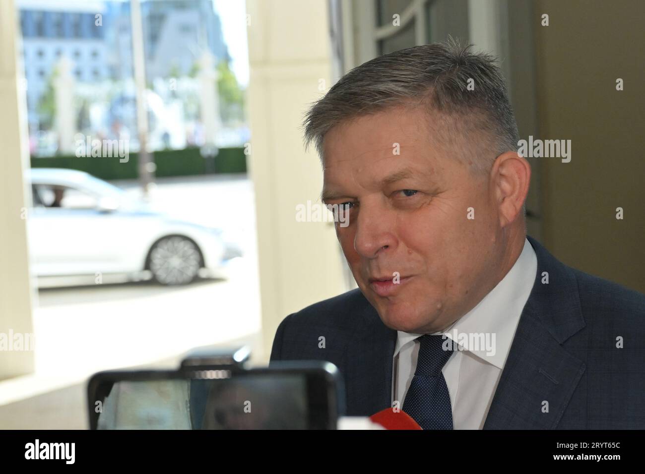 Bratislava, Czech Republic. 02nd Oct, 2023. Robert Fico, leader of the ...