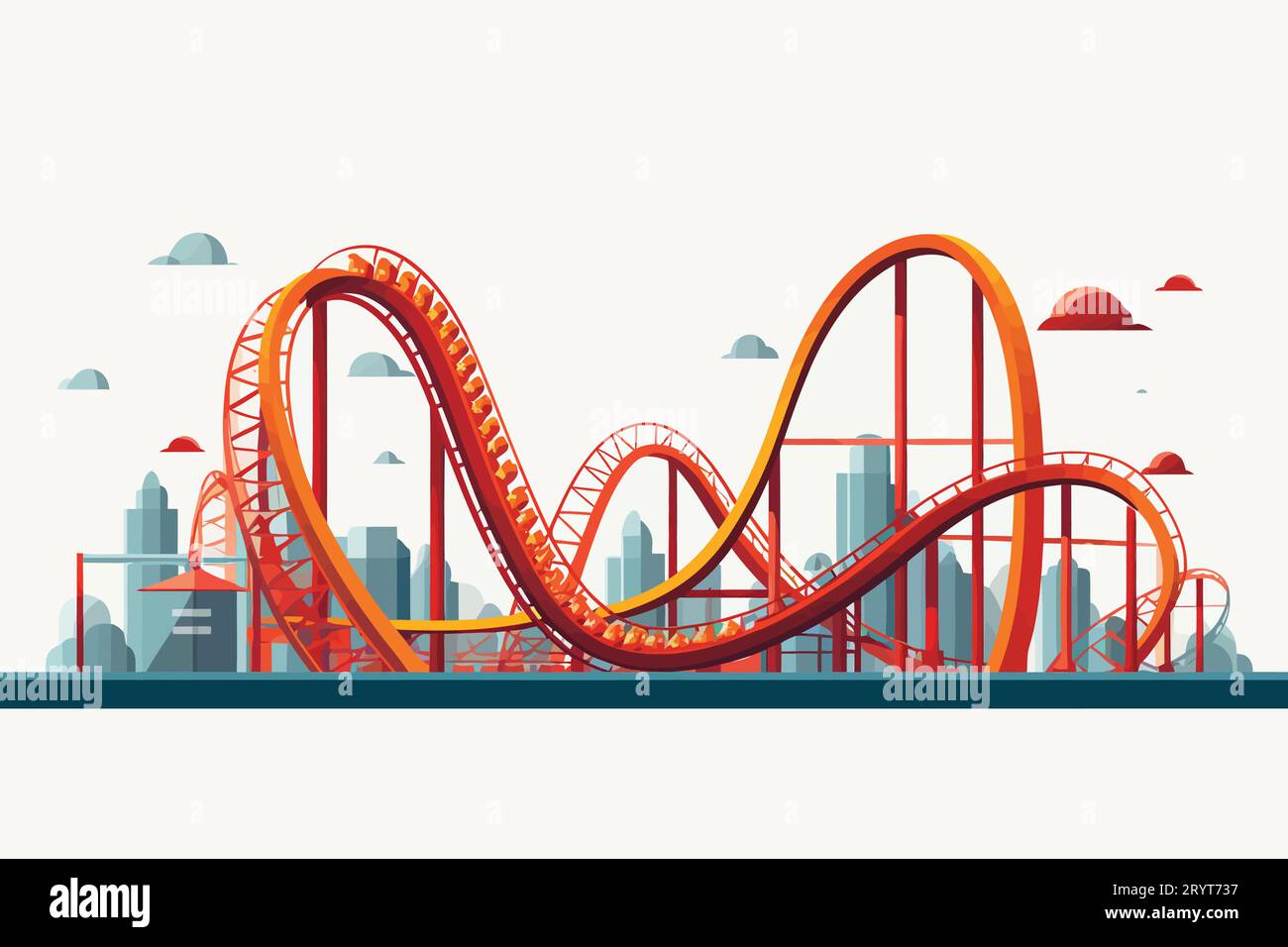 Funfair roller coaster Stock Vector Images - Alamy