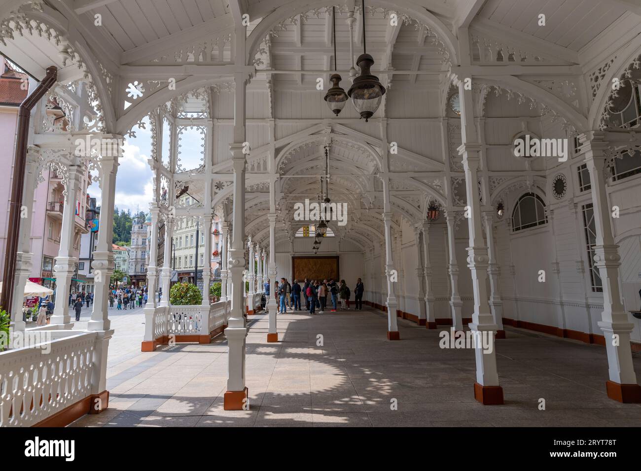 Karlovy Vary, Czech Republic - August 8, 2023. Carved wooden Market ...