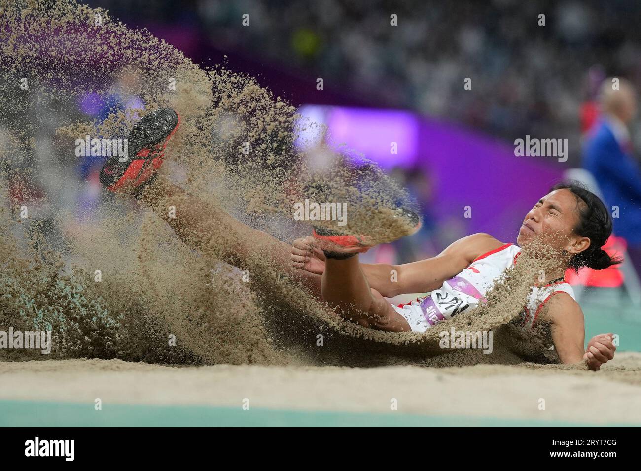 Indonesia's Maria Londa competes during competes during the men's long ...