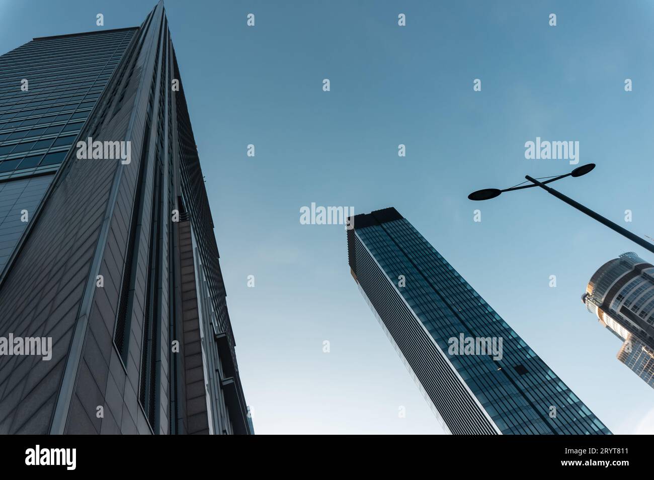 modern skyscraper tall building look up, urban street view Stock Photo ...