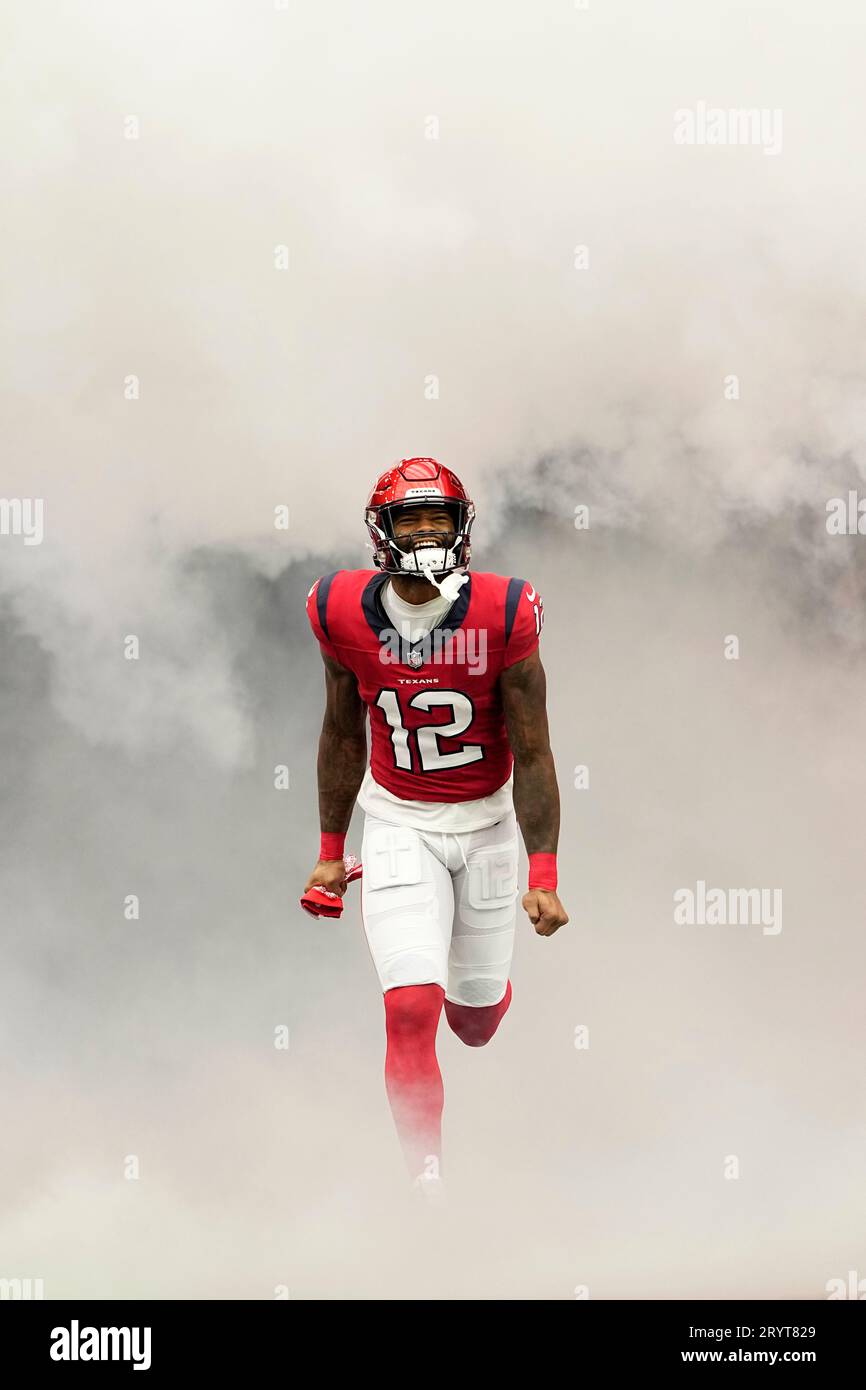 Houston Texans wide receiver Nico Collins is introduced before an NFL ...