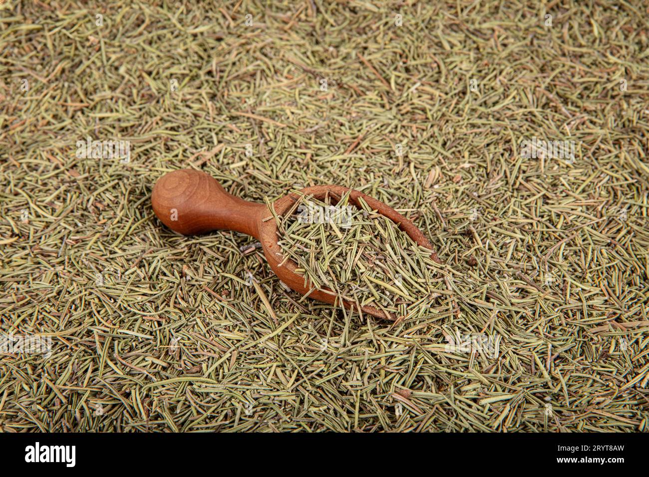 Dried herbs rosemary leaf, close up of a rosemary background food ...