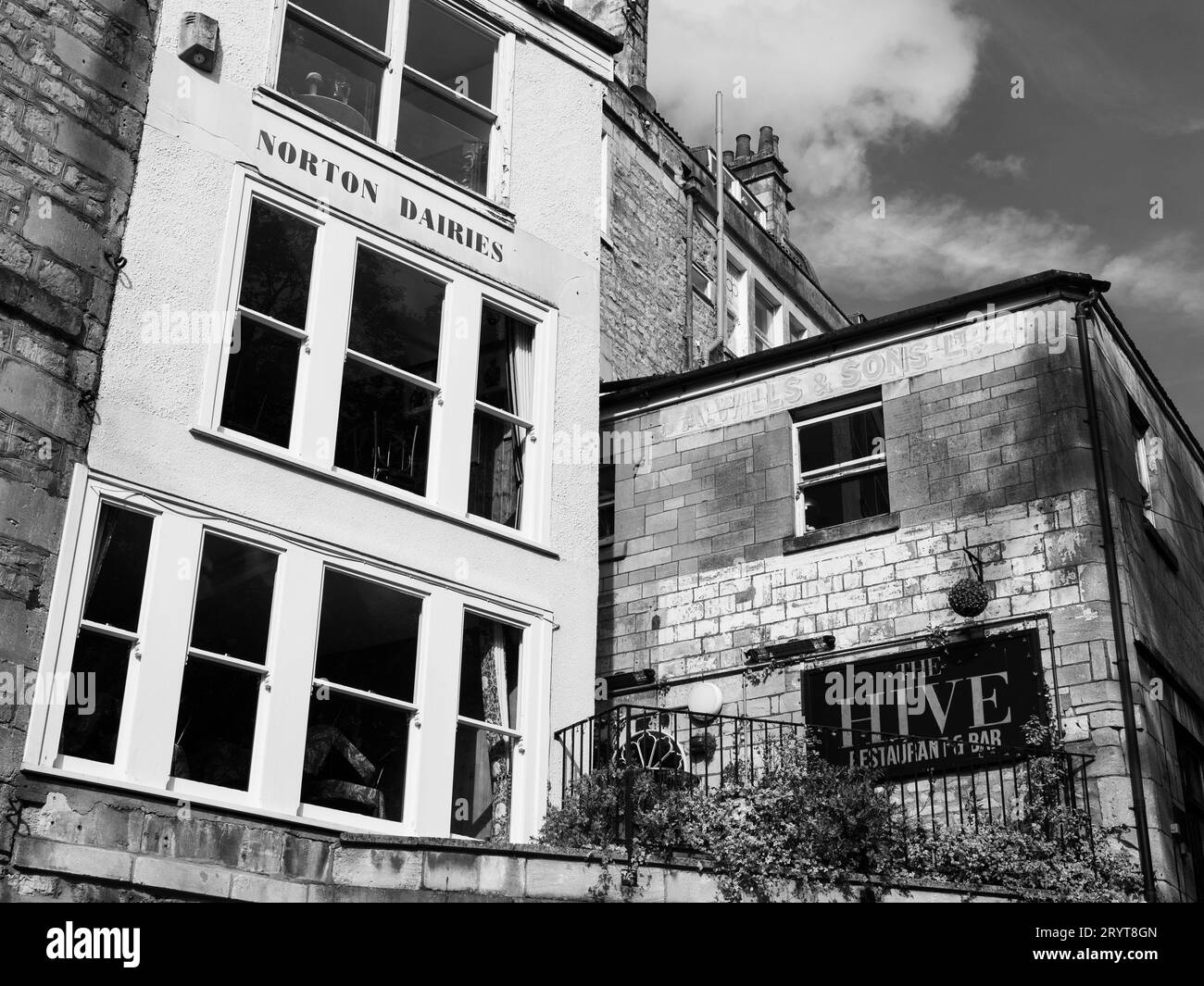 Black and White Study of Old Norton Dairy Building, Bath, Somerset ...