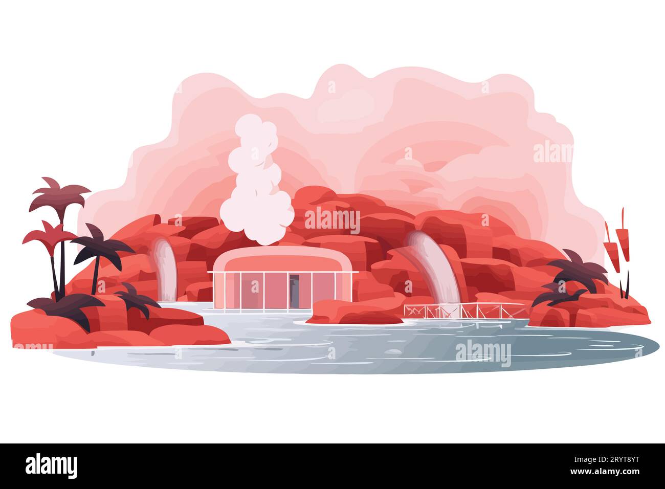 The volcanic springs Stock Vector Images - Alamy