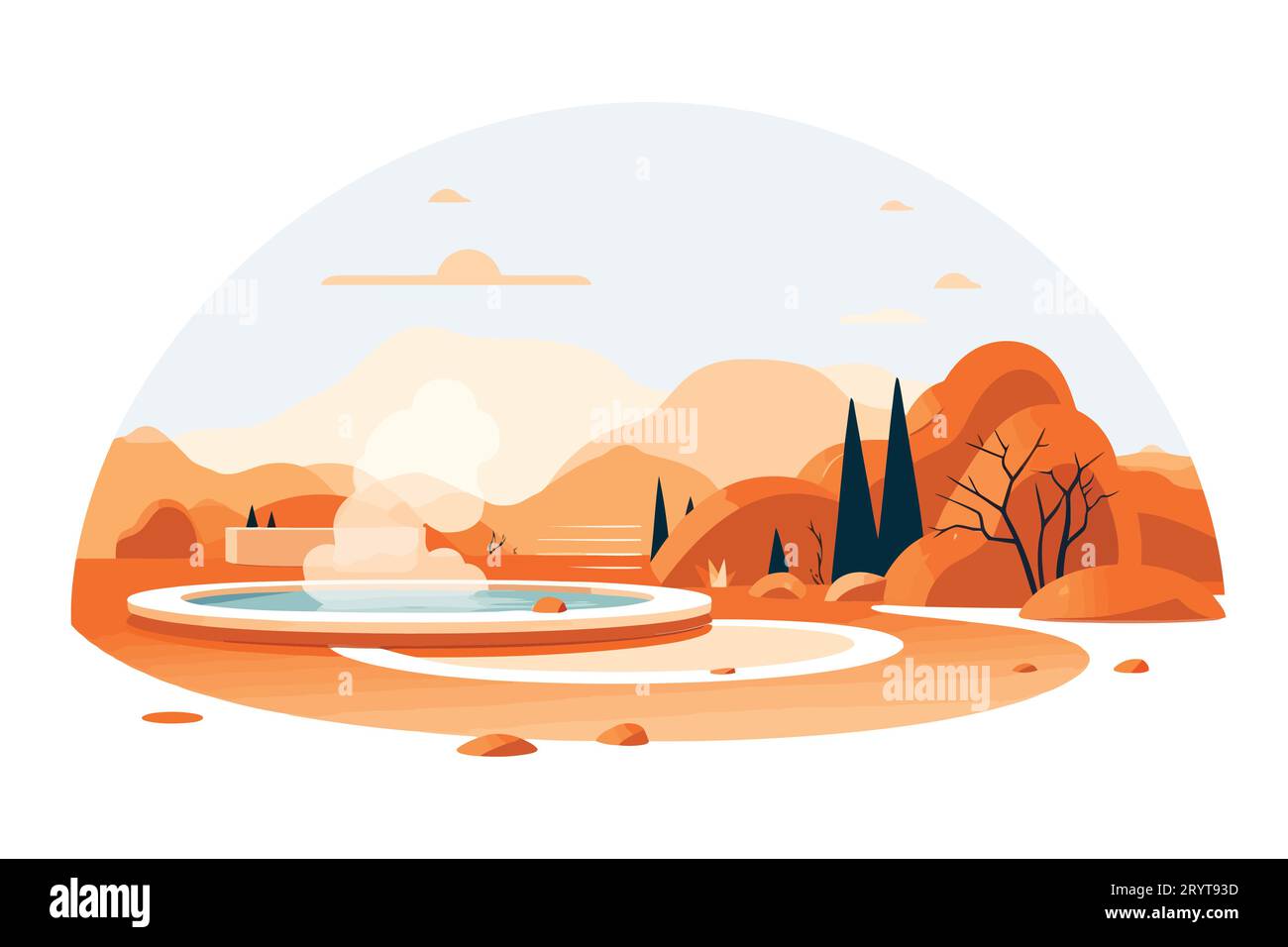 Hot springs water Stock Vector Images - Alamy