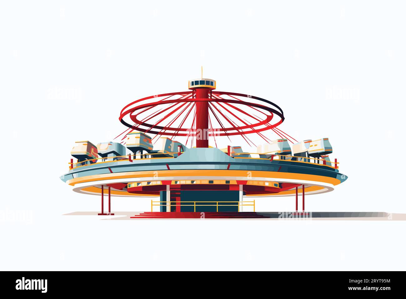 Fairground night vintage Cut Out Stock Images & Pictures - Alamy