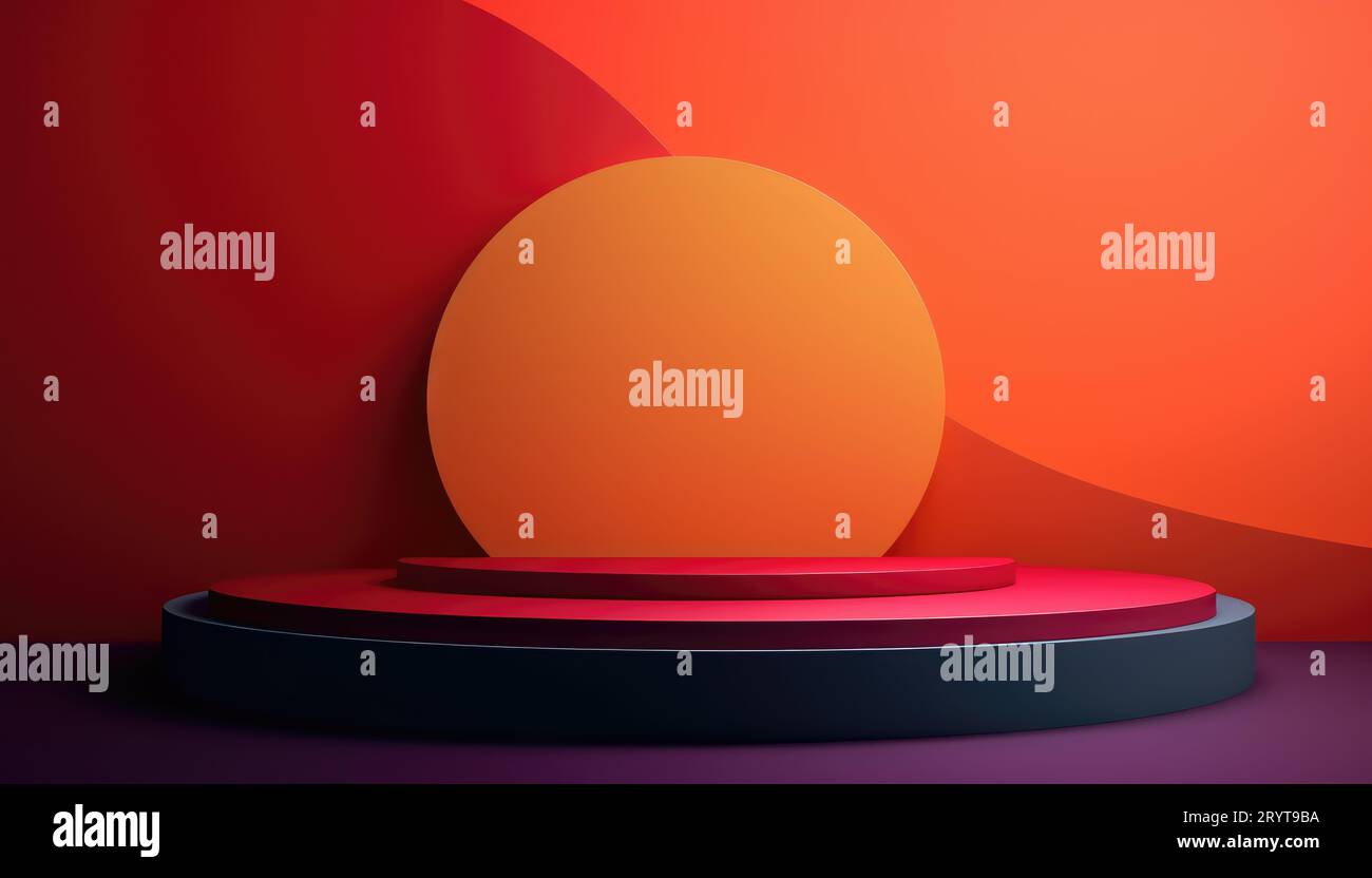 Colorful Podium Background Stock Photo - Alamy