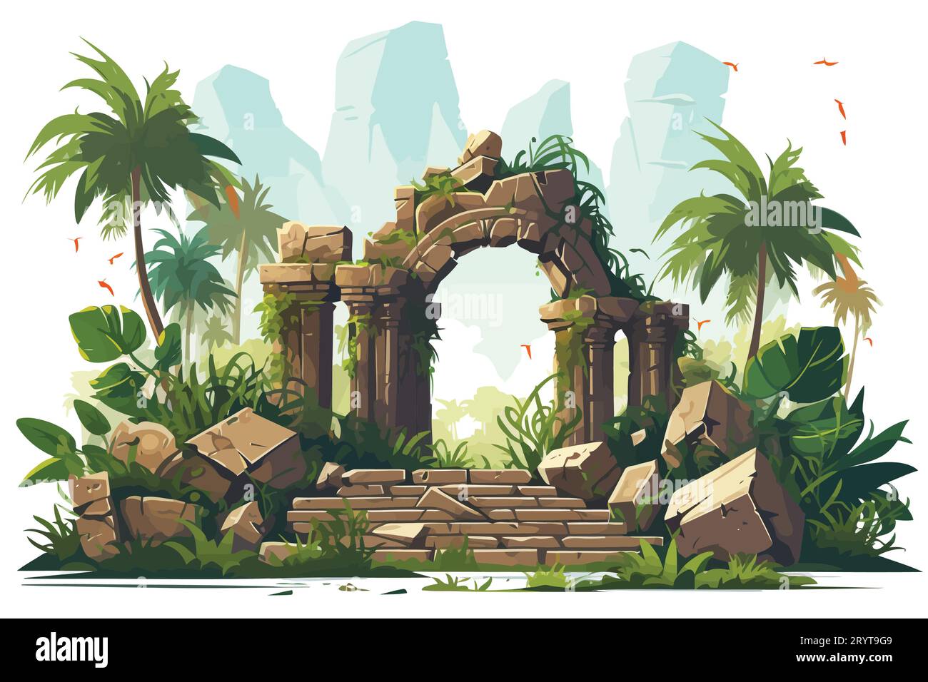Ziggurat vector vectors hi-res stock photography and images - Alamy
