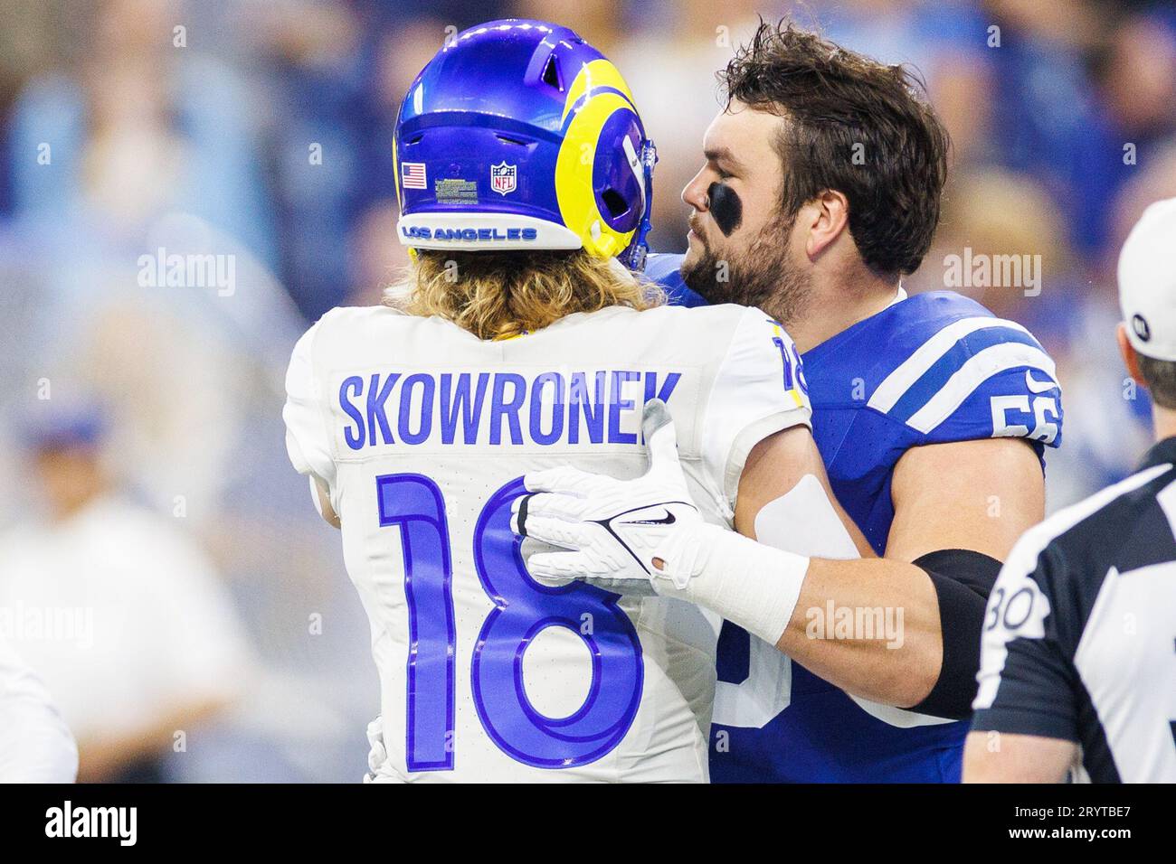 October 01, 2023: Los Angeles Rams wide receiver Ben Skowronek (18) and ...