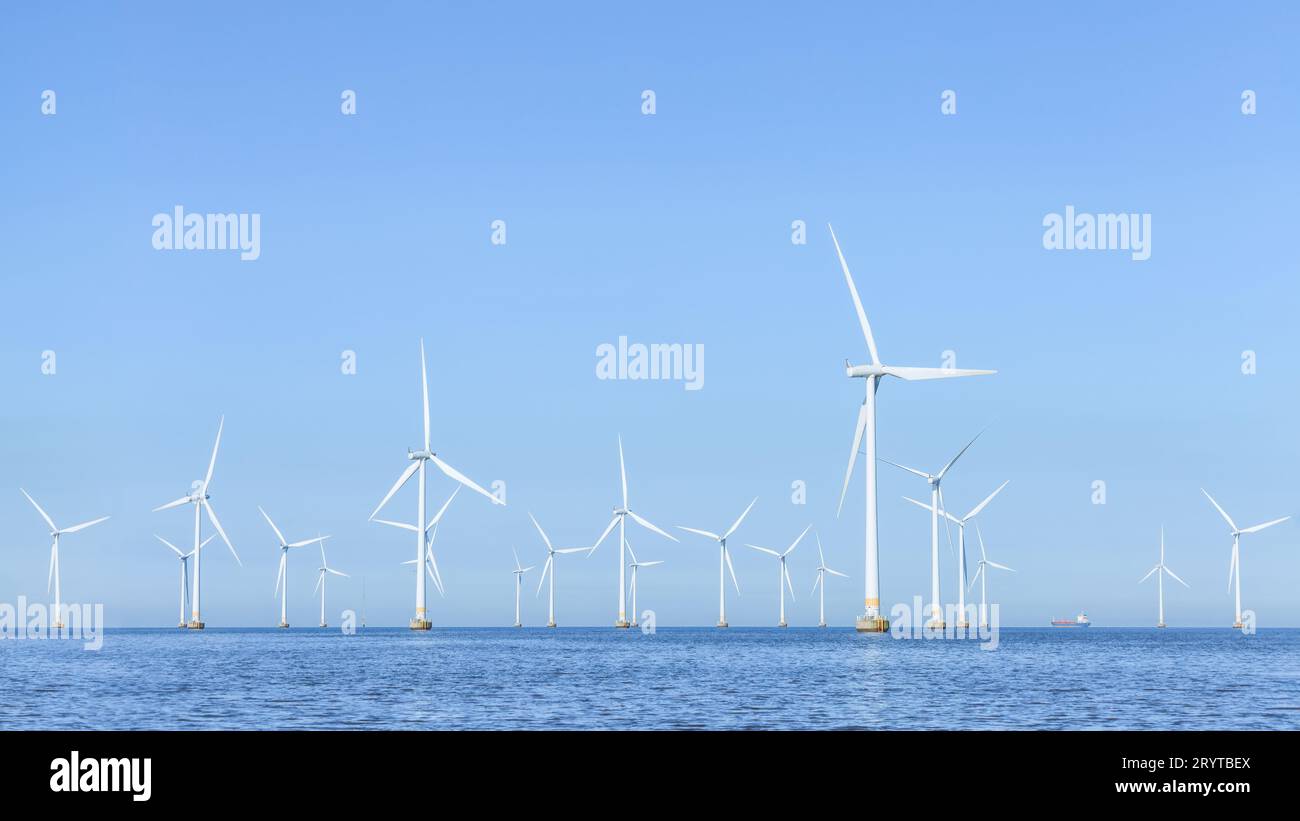 Offshore Wind Turbines Farm in the sea . Lillgrund Wind farm by the ...