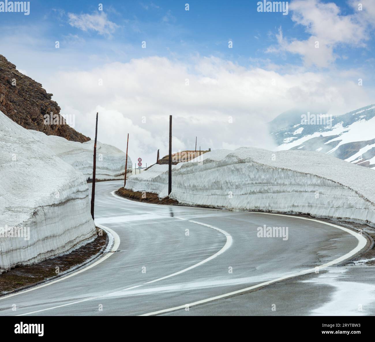 Spring Swiss Alps mountain landscape Stock Photo - Alamy