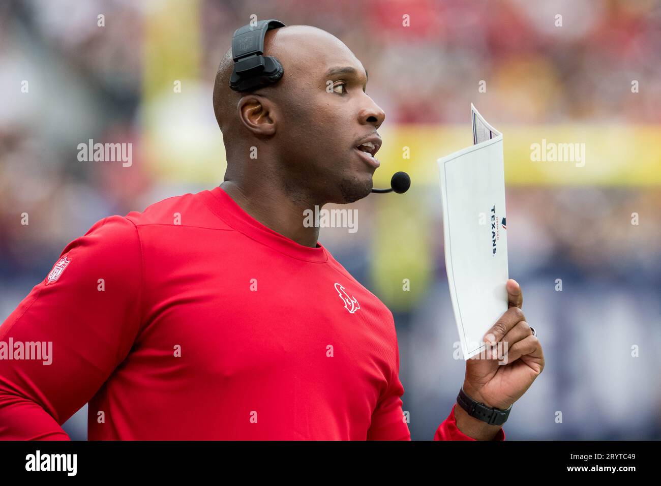 October 1, 2023: Houston Texans head coach DeMeco Ryans during a game ...