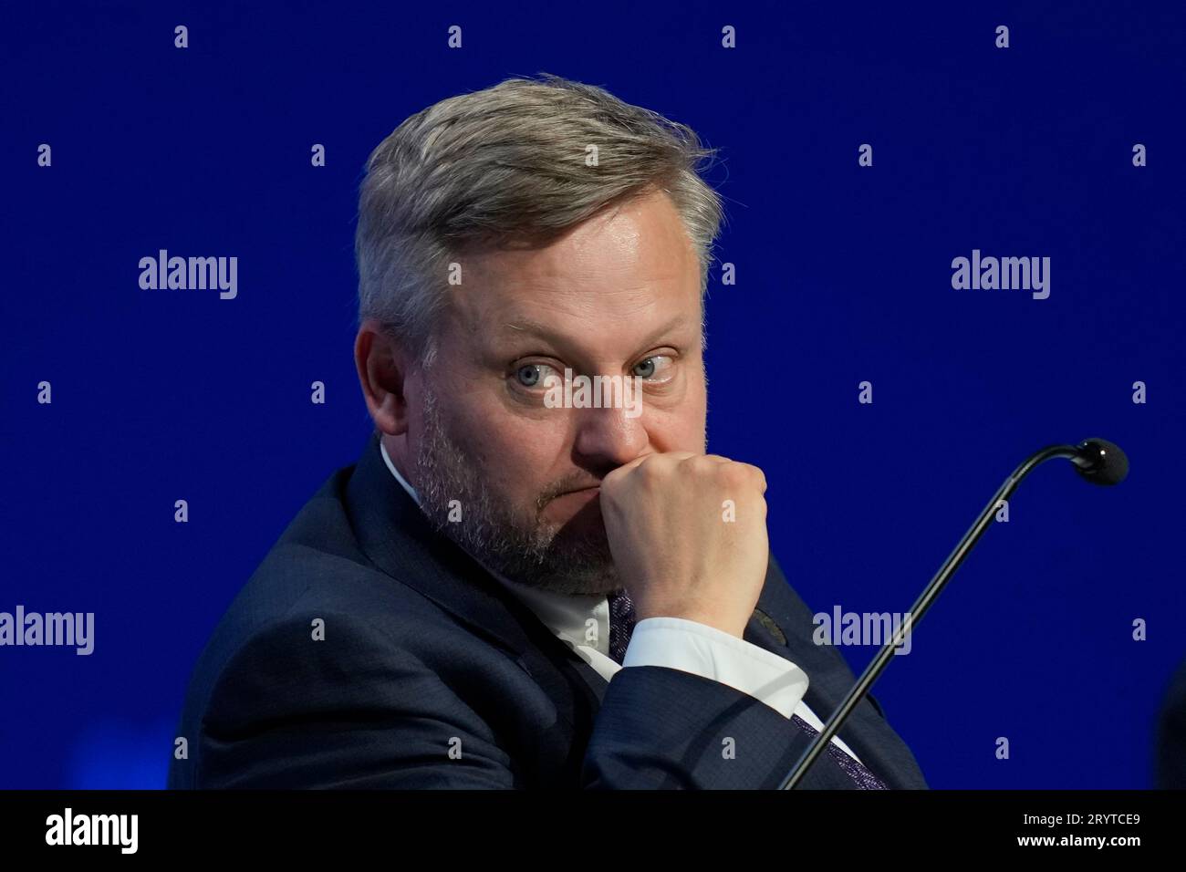 BP interim CEO Murray Auchincloss, takes part in a panel during the ...