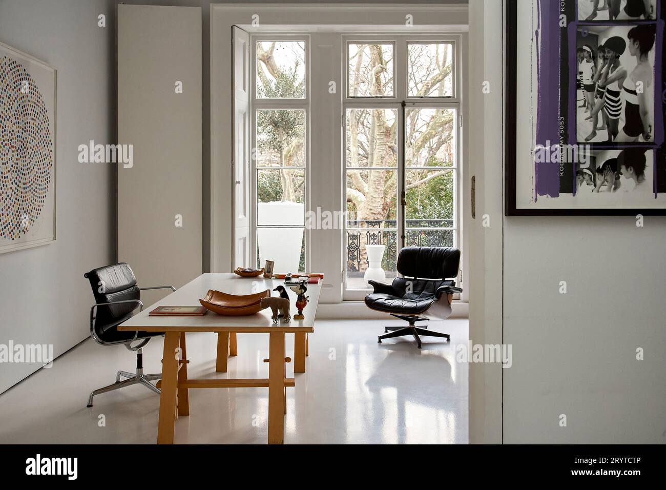 First floor study minimal white and large windows. End House ... First floor study minimal white and large windows. End House ...