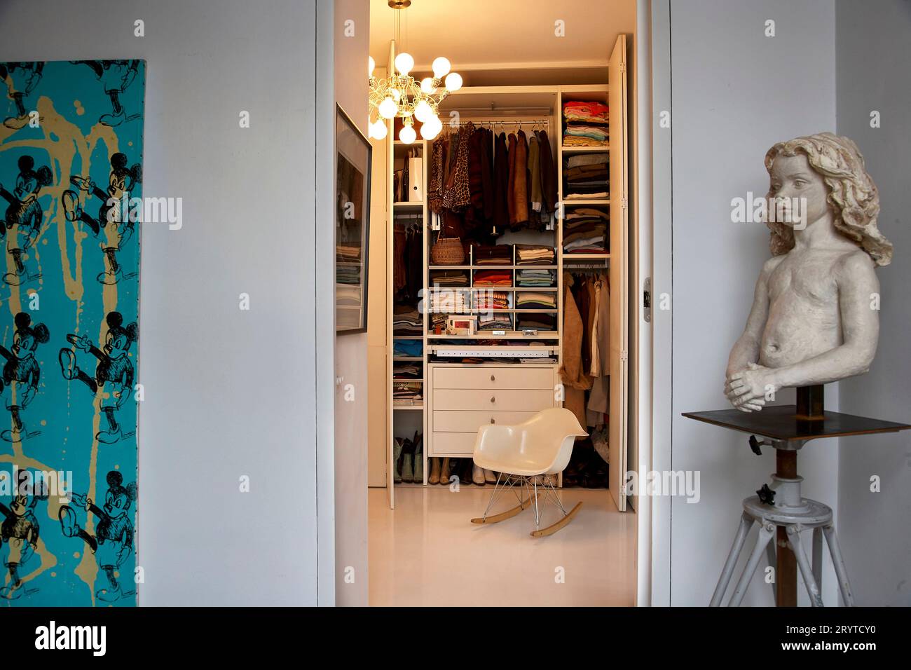 First floor view through door to dressing room. End House, Kensington ...