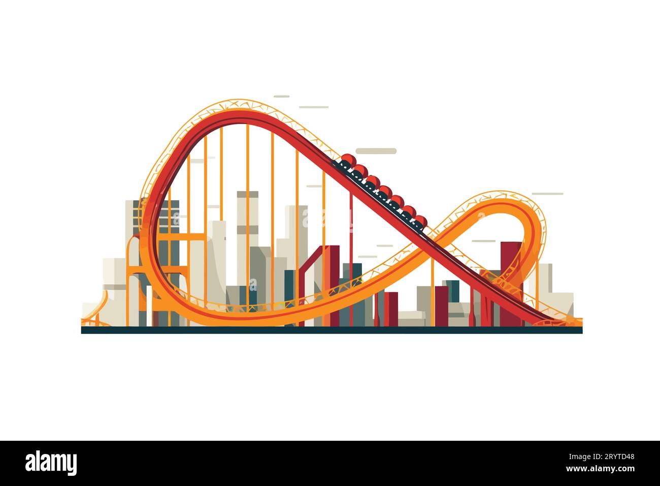 The roller coaster Cut Out Stock Images & Pictures - Alamy