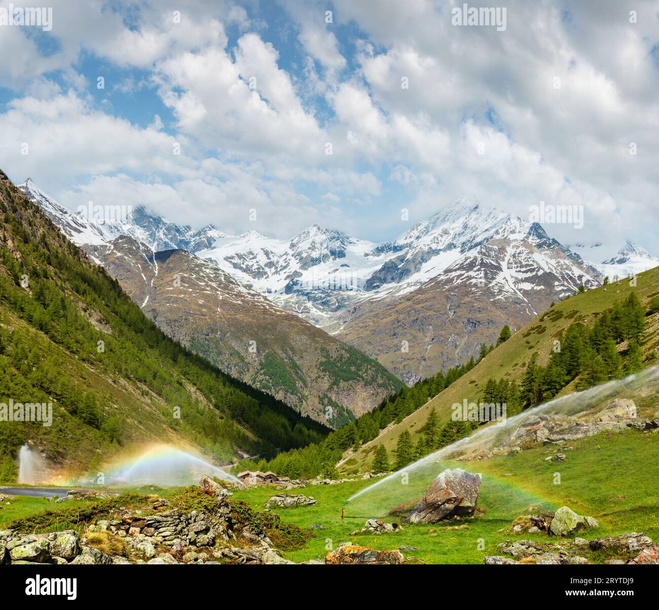 Rainbows in irrigation water hi-res stock photography and images - Alamy