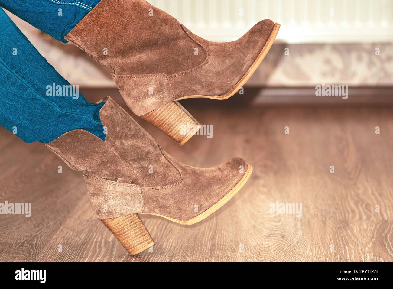 Girl put on shoes hi-res stock photography and images - Alamy
