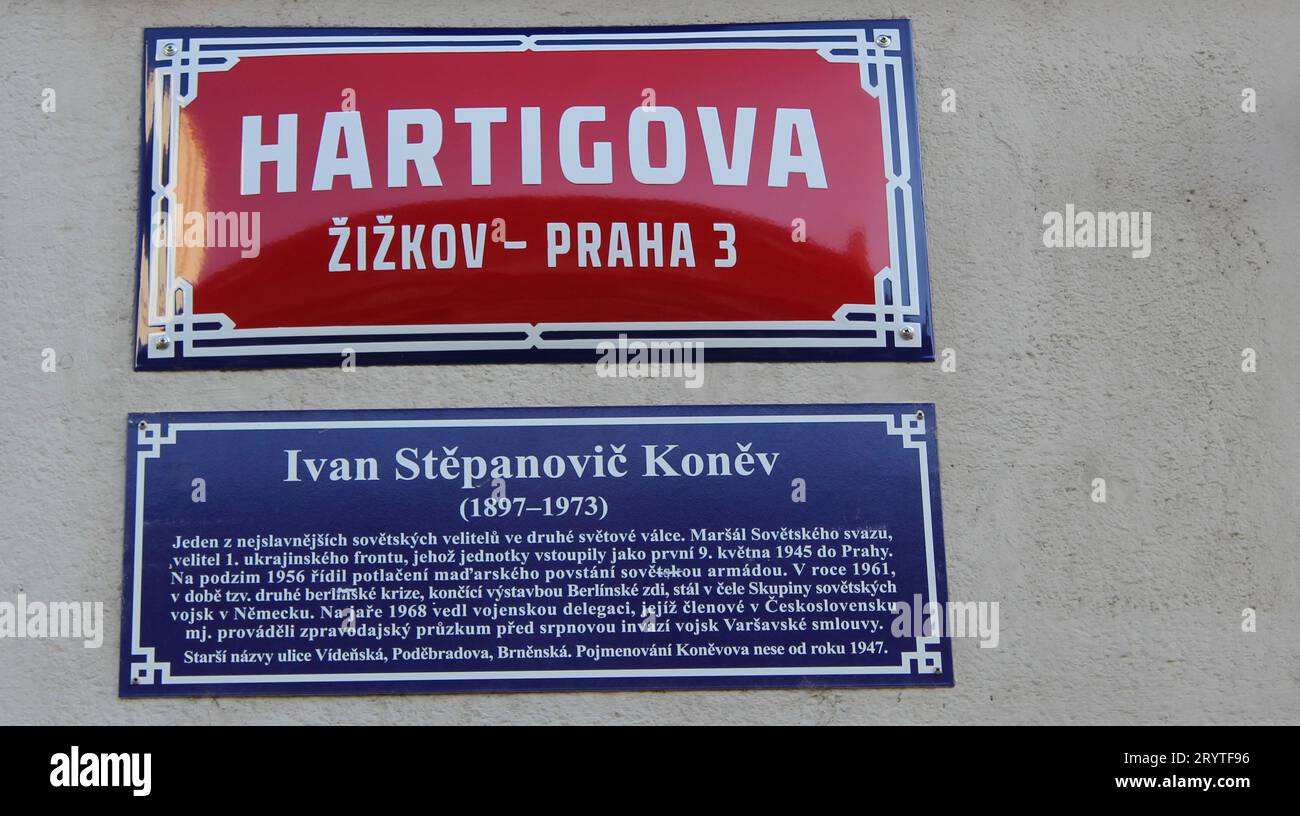Unveiling of the first street sign of Hartig (Hartigova) in the former ...