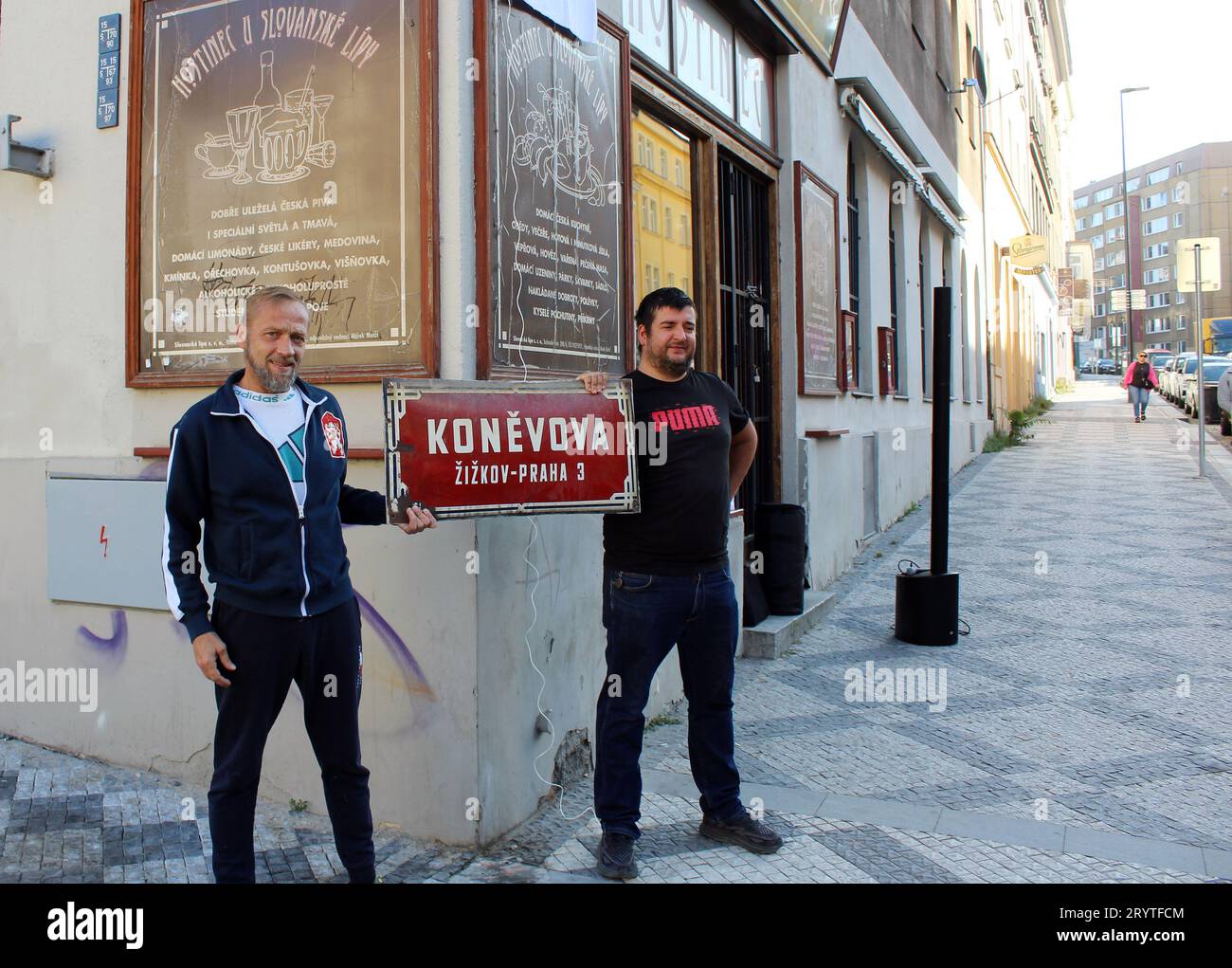 Unveiling of the first street sign of Hartig (Hartigova) in the former ...