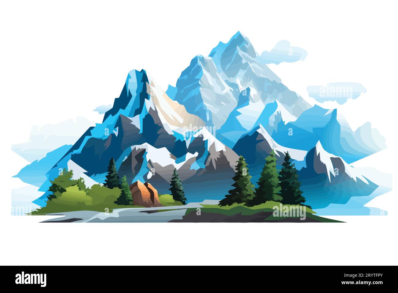 Himalayas vector vectors hi-res stock photography and images - Alamy